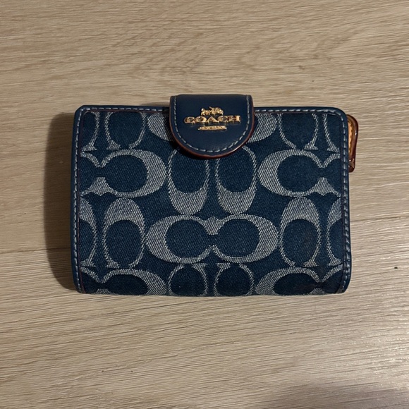 Coach | Accessories | Coach Navy And Gray Signature Wallet | Poshmark
